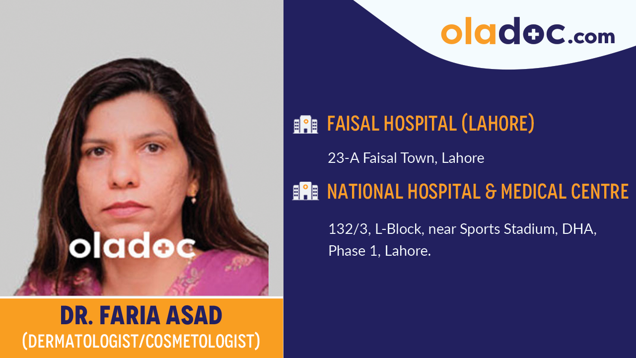 Prof. Dr. Faria Asad - Dermatologist at Faisal Hospital (Lahore ...