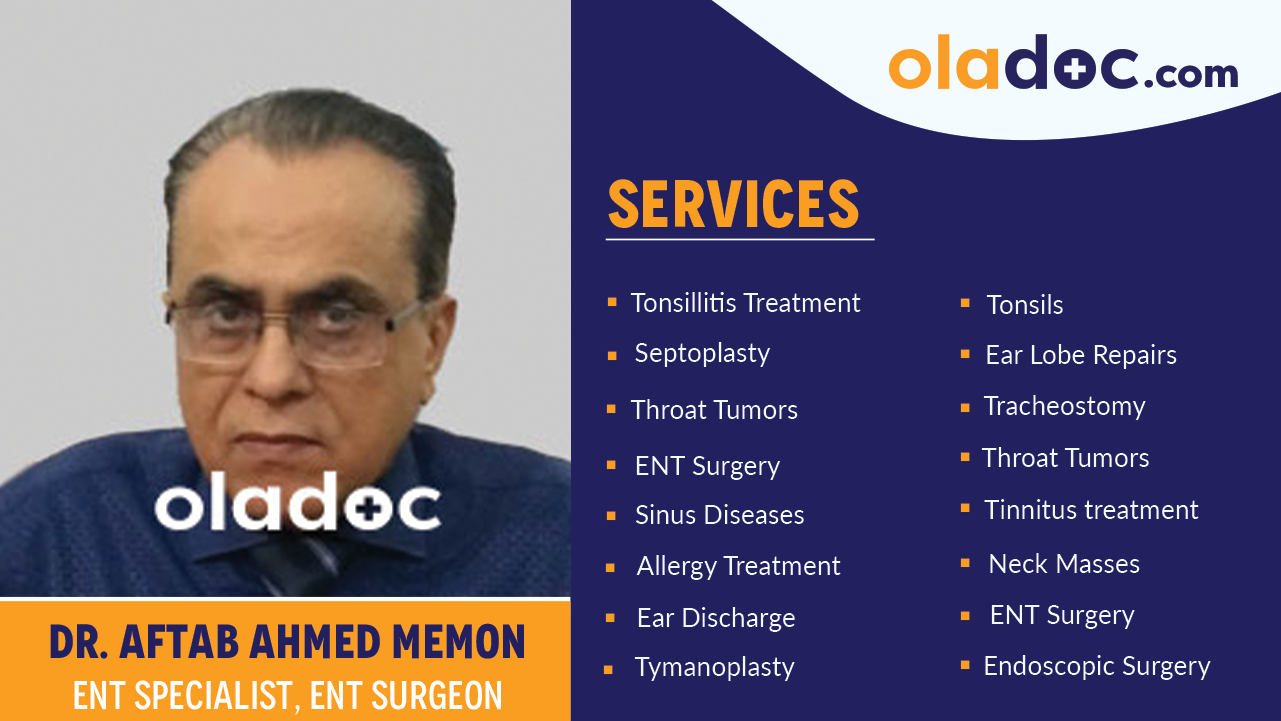 Dr. Aftab Ahmed Memon - ENT Specialist at Park Lane Hospital | oladoc.com