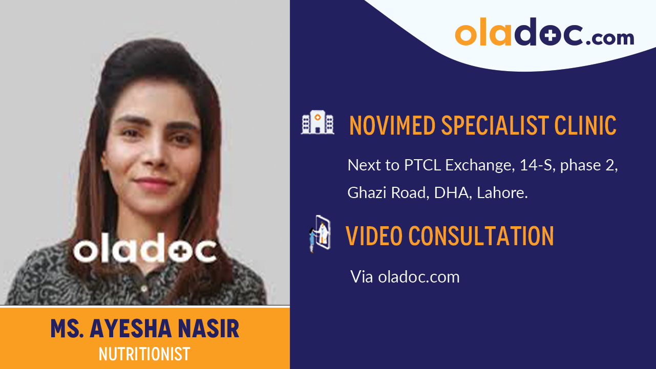 Ms. Ayesha Nasir - Dietitian at Holistic Care Clinic | oladoc.com