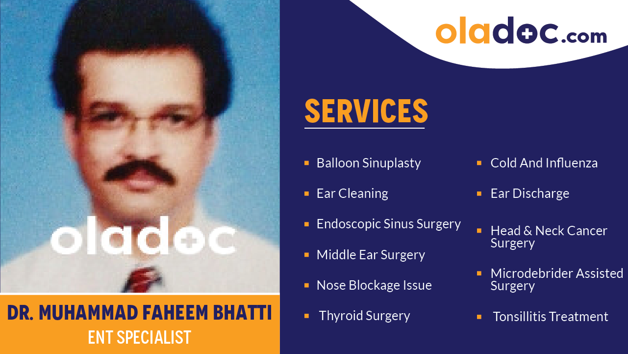 Dr. Muhammad Faheem Bhatti - ENT Specialist at Taj Medical Complex (TMC ...
