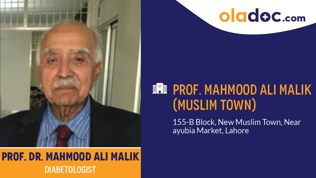 Prof. Dr. Mahmood Ali Malik - Diabetologist at Prof. Mahmood Ali Malik ...