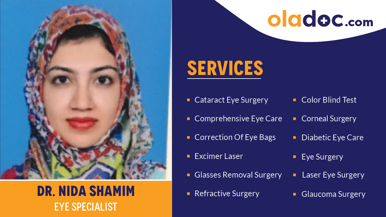 Dr. Nida Shamim - Eye Specialist Offering Video Consultation | oladoc.com