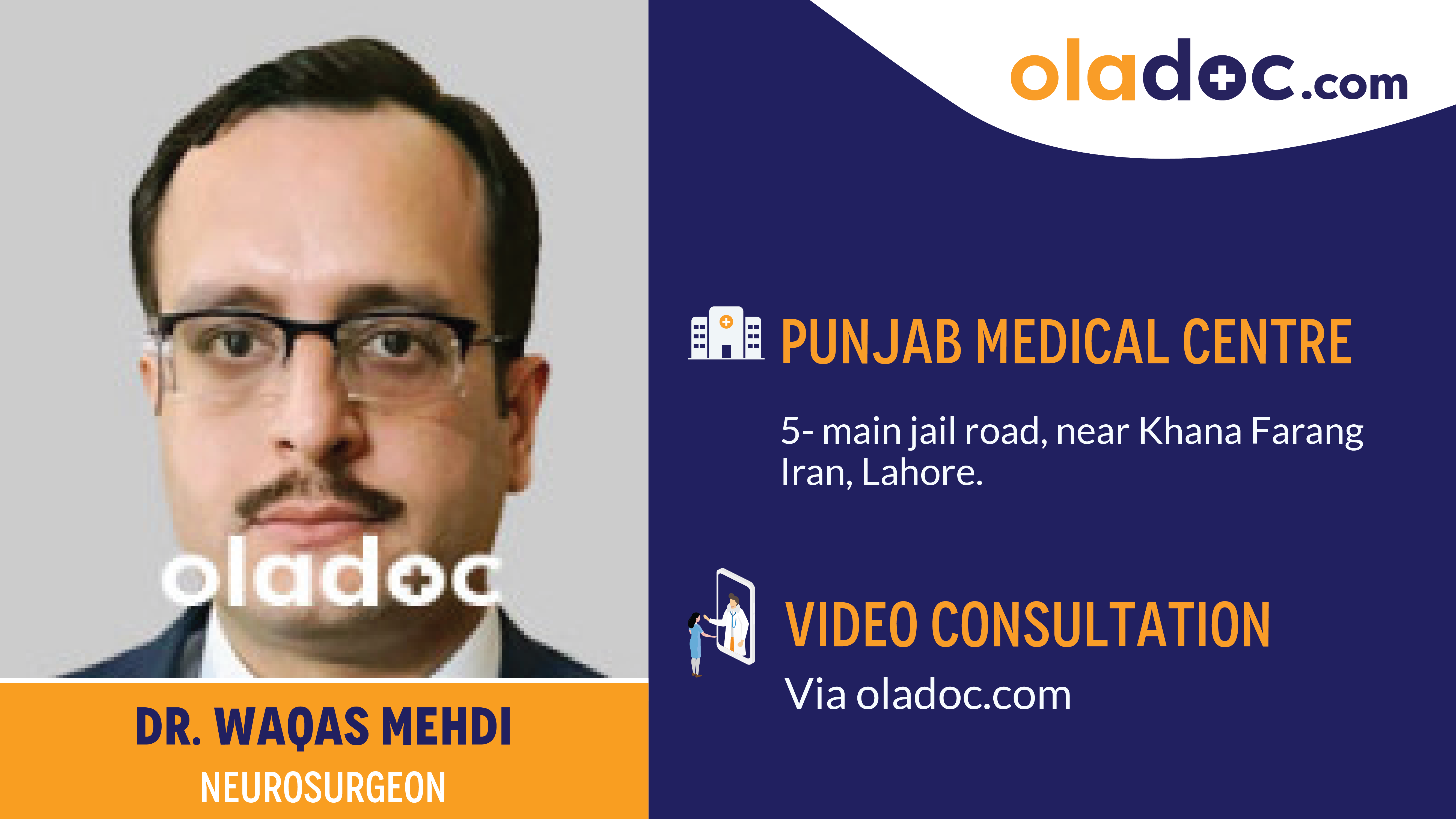 Dr. Waqas Mehdi - Neurosurgeon at Mid City Hospital | oladoc.com