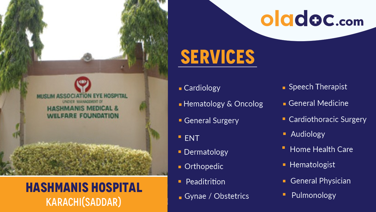 Hashmanis Hospital (Saddar), Karachi | Doctors List, Fee, Contact ...